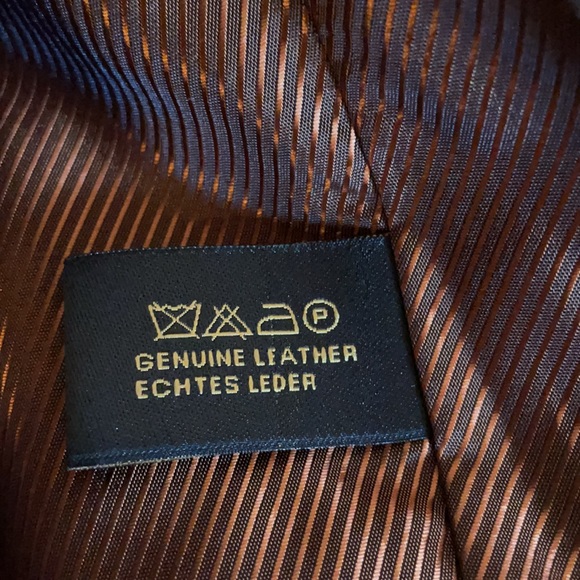 giovanni | Jackets & Coats | Giovanni Genuine Leather Jacket Brown Wood ...